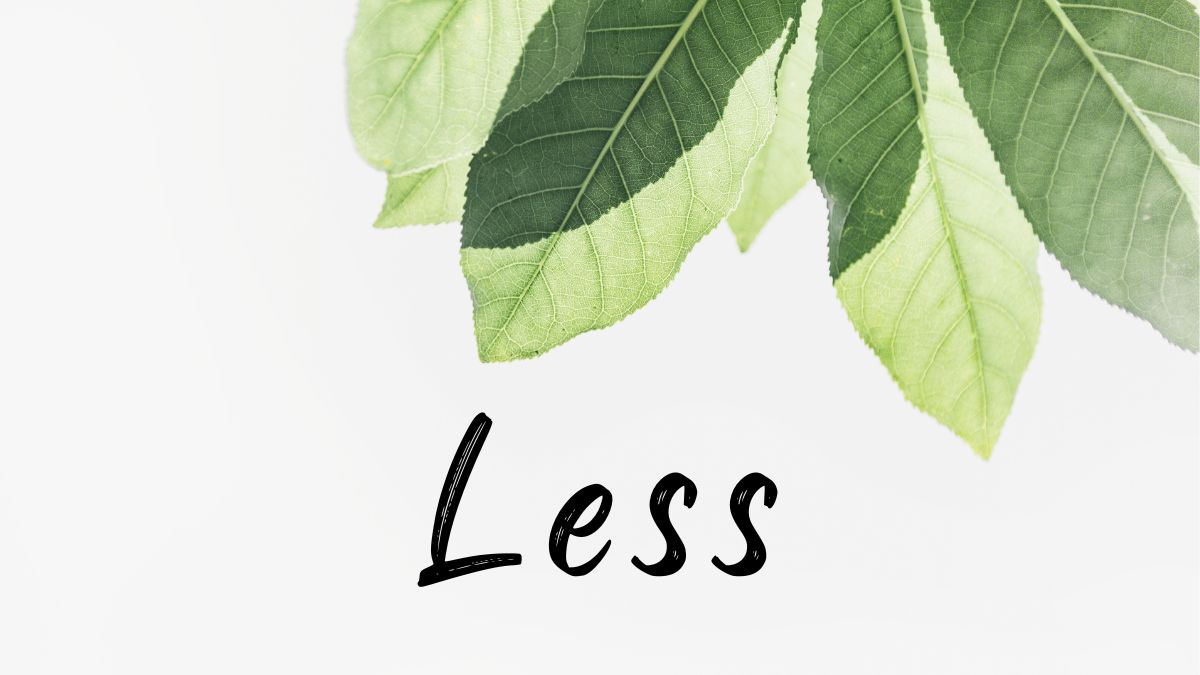 Less | A Month of Action – The Cozy Burrow